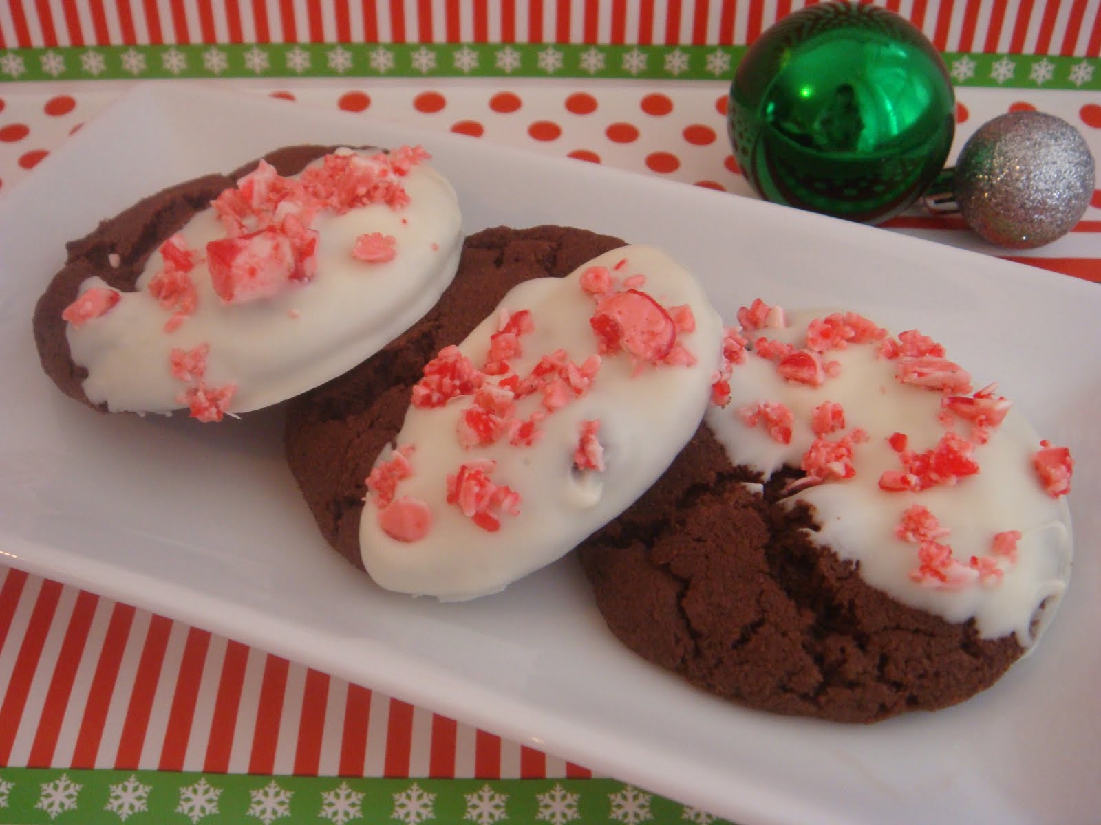 butter hearts sugar: Chocolate Candy Cane Cookies