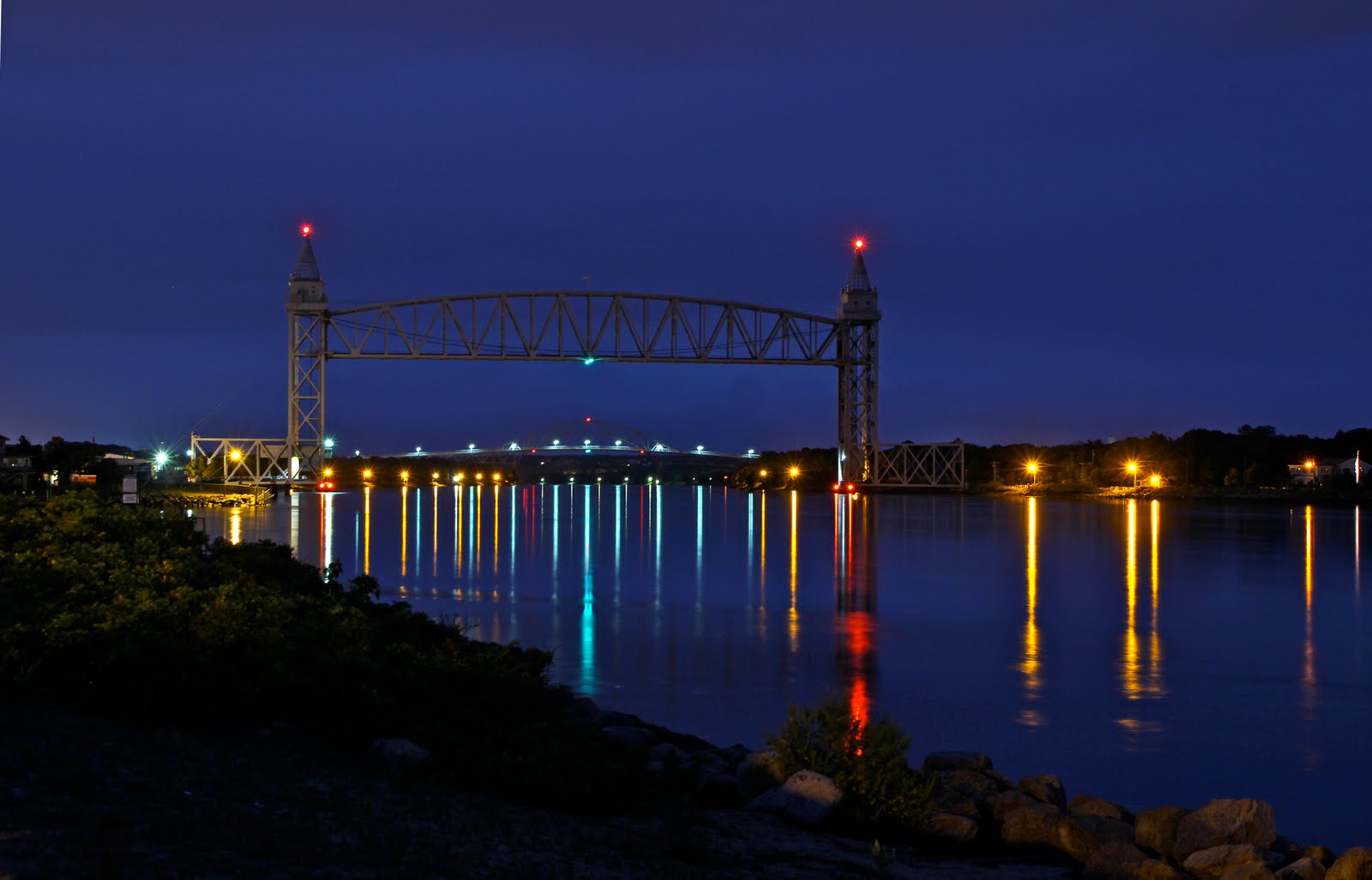 Capture My World : Cape Cod Canal Sunrise: 2 Bridges