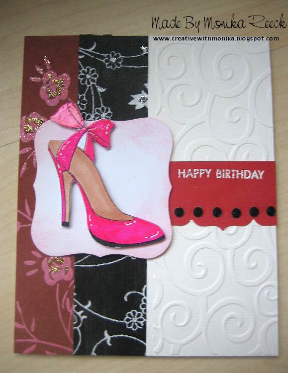 Creative With Monika: Another Happy News and a Shoe Card