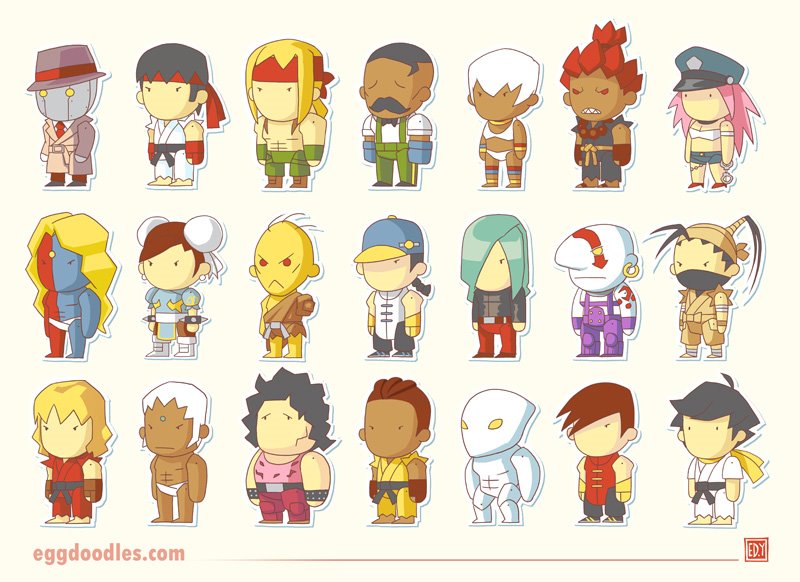 Egg Doodles: Street Fighter III X Scribblenauts