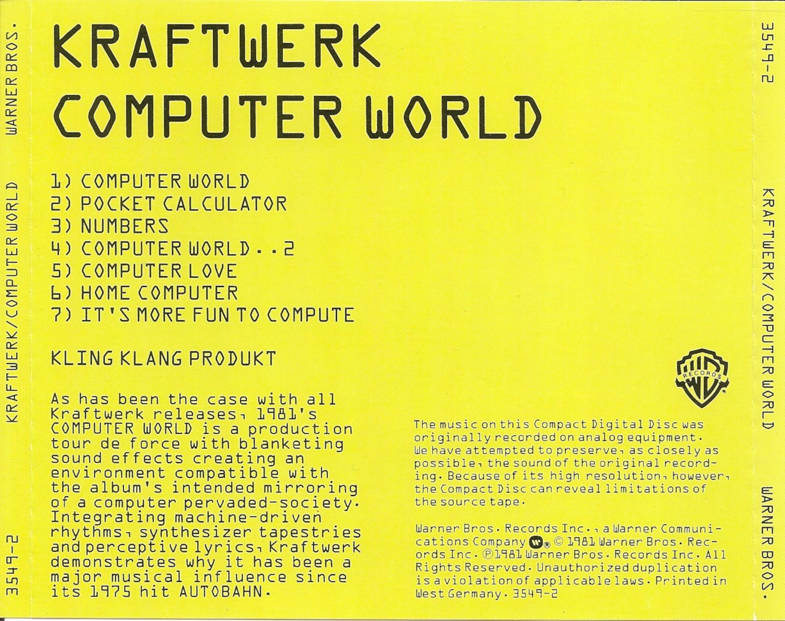 Kraftwerk Computer World