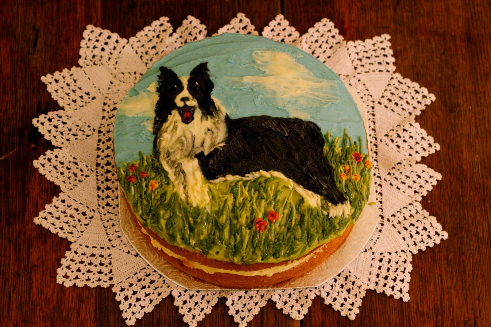 Lexi Cakes: Collie cake for Mark's 21st