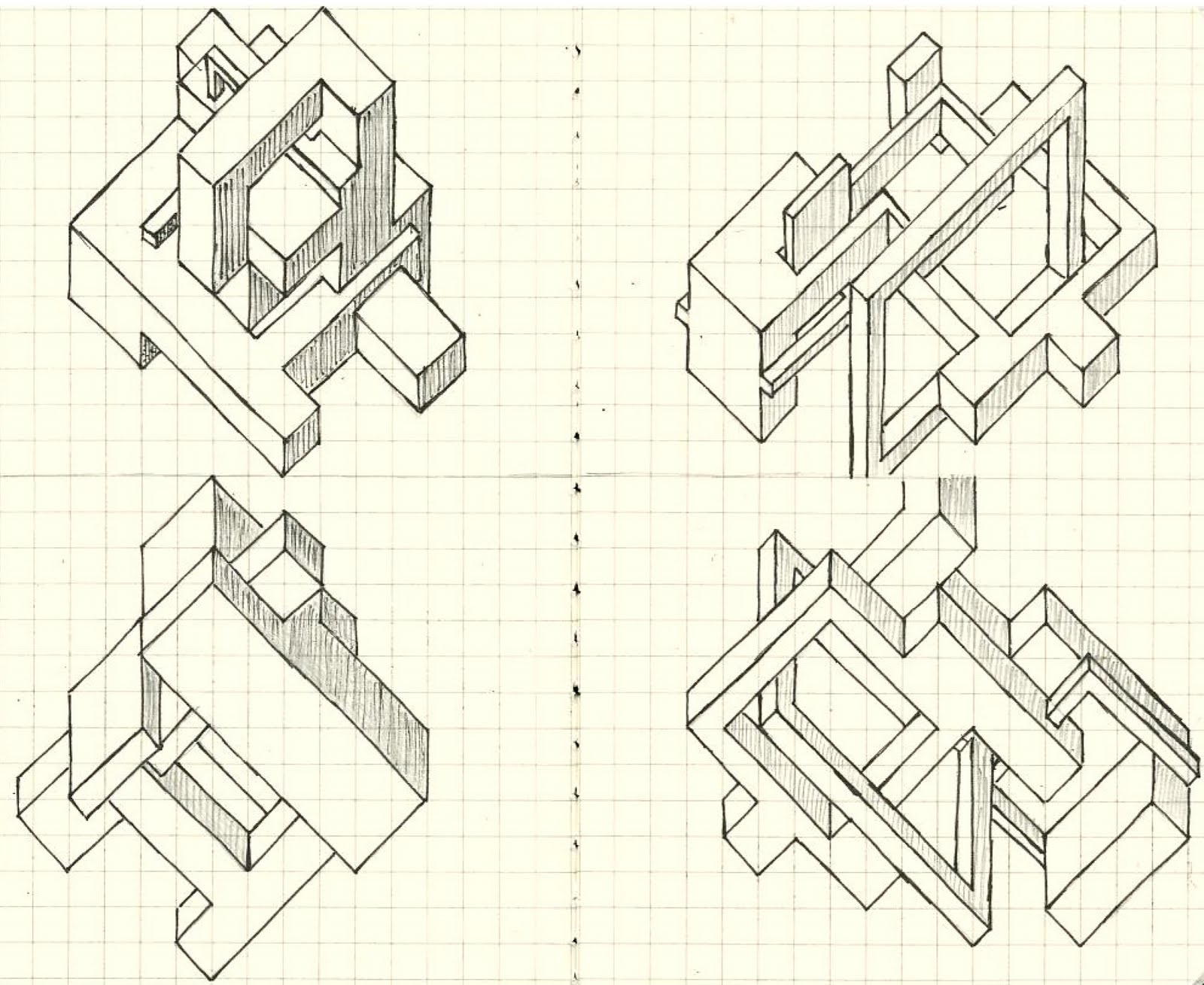 ARCH 1101 - Architectural Design Studio 1: 3 Pair Axonometric