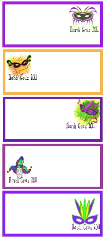 Cute and Sassy Designs by Bonnie: Free Fun Mardi Gras Labels