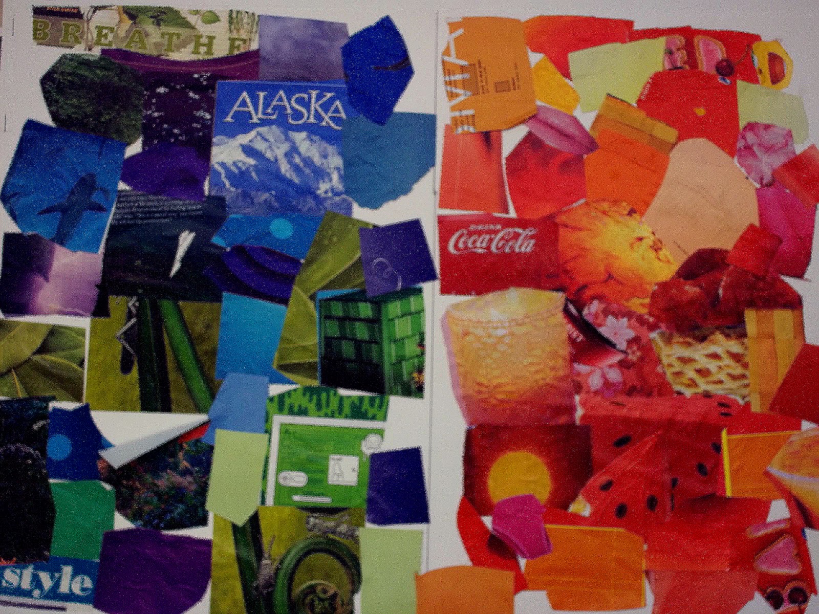 Monument Valley Regional Middle School Art Class: Warm & Cool Collages ...