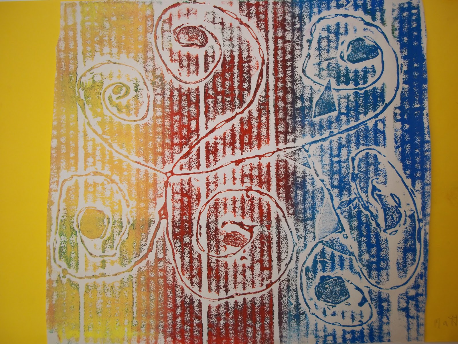 Monument Valley Regional Middle School Art Class: 5th Glue & Cardboard ...