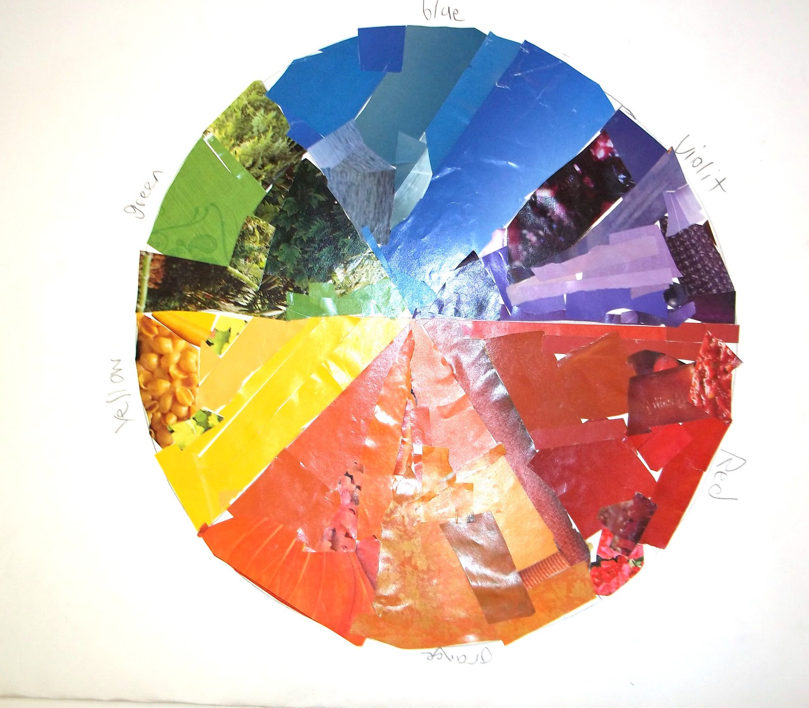 Monument Valley Regional Middle School Art Class: Color Wheel Collages ...