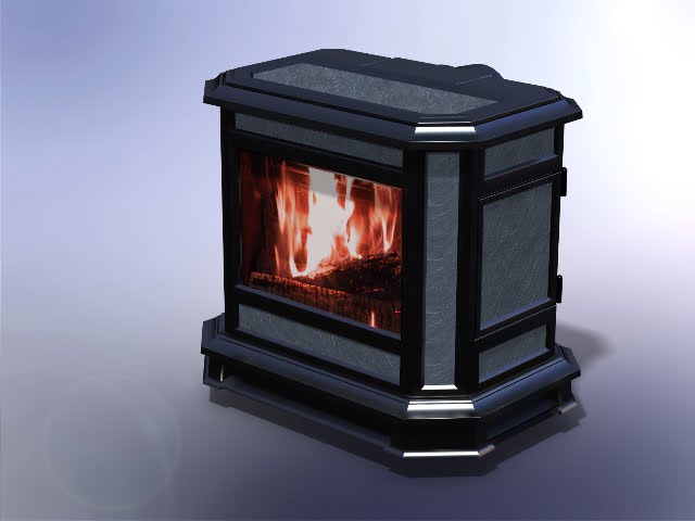 Woodstock Soapstone Co. Blog: CAD models of new stove with plinth