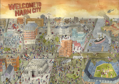 Craig Bowers Illustration: Baltimore Zombie Map