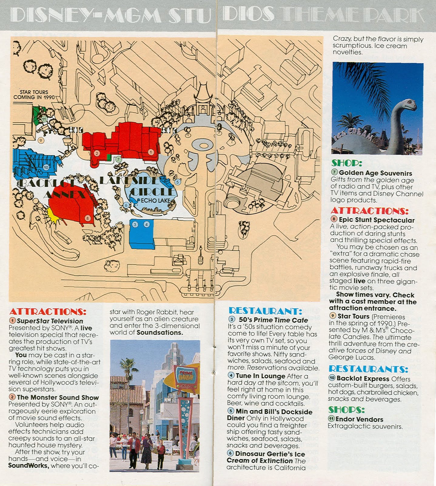 Disney Vacation Kingdom: Disney-MGM Studios Guidemap 1990