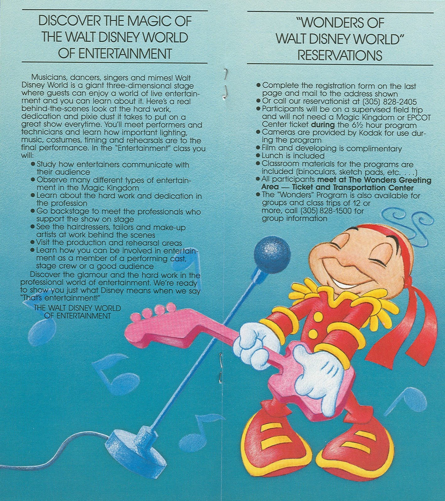 Disney Vacation Kingdom: Wonders of Walt Disney World Brochure