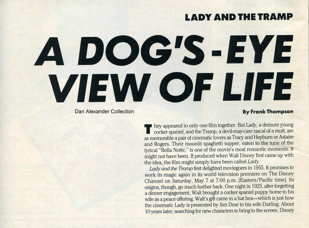 Dan Alexander Dizmentia: Live Action Lady And The Tramp: The Real Life ...