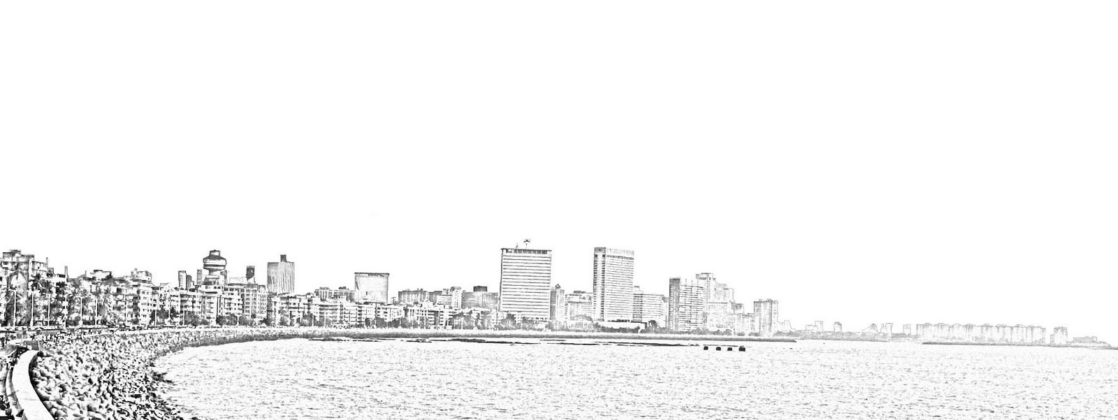 Stock Pictures: Drawings of Mumbai Skylines - South Mumbai, Malabar ...