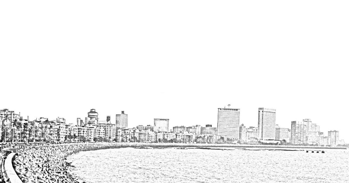 Stock Pictures: Drawings of Mumbai Skylines - South Mumbai, Malabar ...
