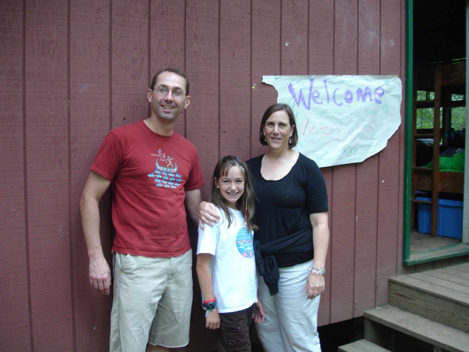 Dropping Emma at Chimney Corners Camp