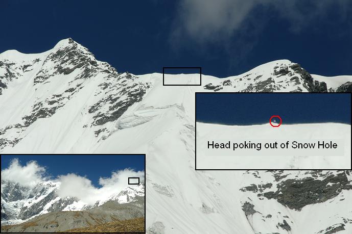 British Annapurna III expedition 2010: Snow Hole Down Time