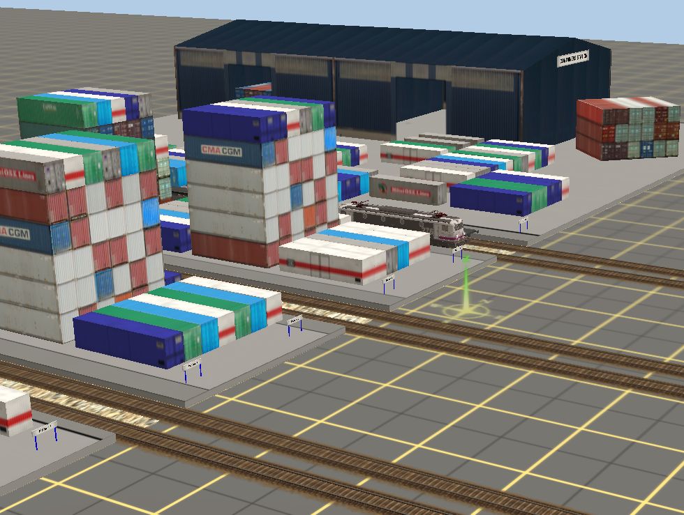 Trainz: Port station for containers - Quay - Cranes