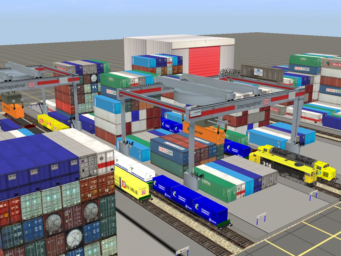 Trainz: Port station for containers - Quay - Cranes
