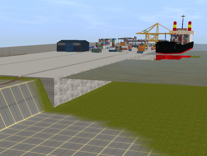 Trainz: Port station for containers - Quay - Cranes