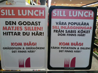 Särskrivning: Sill lunch, matjes sill
