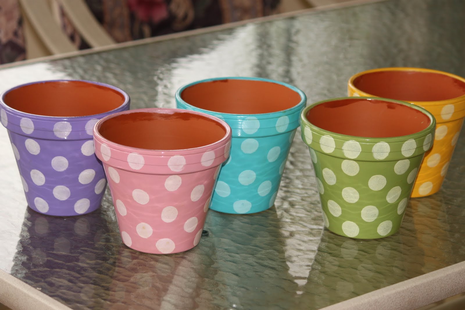 The Invisible Piper: Polka Dot Flower Pots