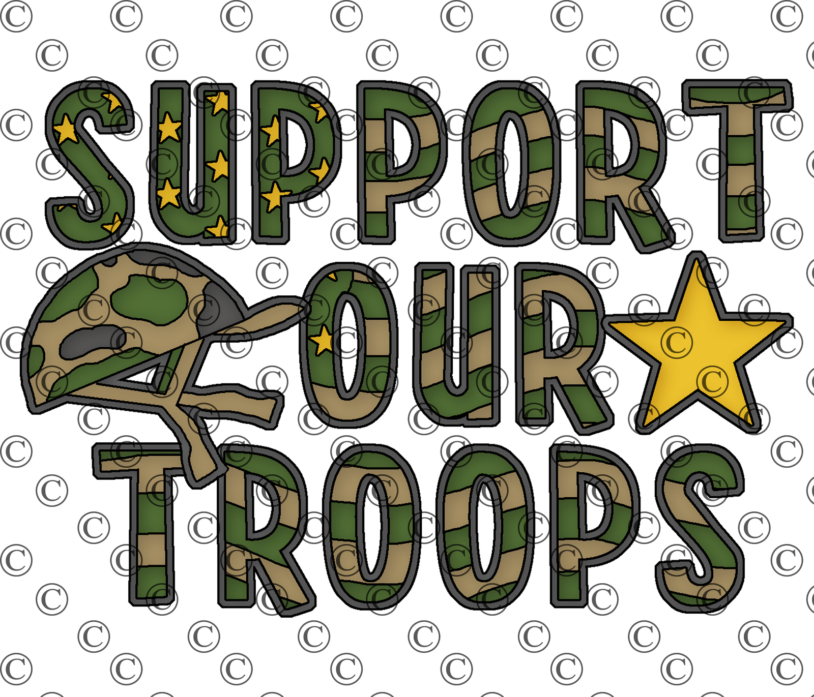 Desert Heat Designs: Support Our Troops T-shirt