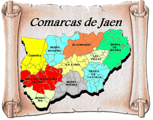 JAEN " Paraiso Andaluz ": Comarcas de Jaen, Pueblos y Ciudades