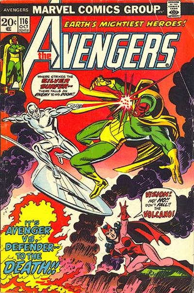 Steve Does Comics: Avengers #116. The Vision vs the Silver Surfer.