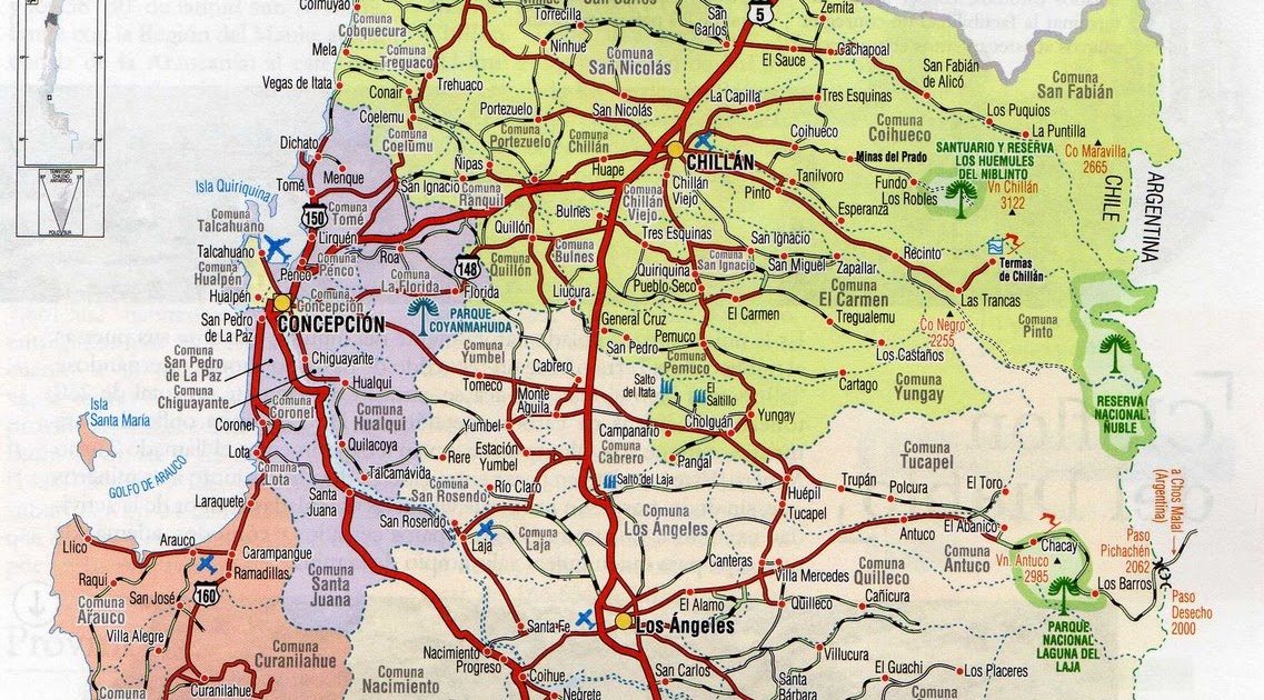 GEOGRAFIA DE LA REGION DEL BIOBIO: PRESENTACION GEOGRAFICA DE LA REGION