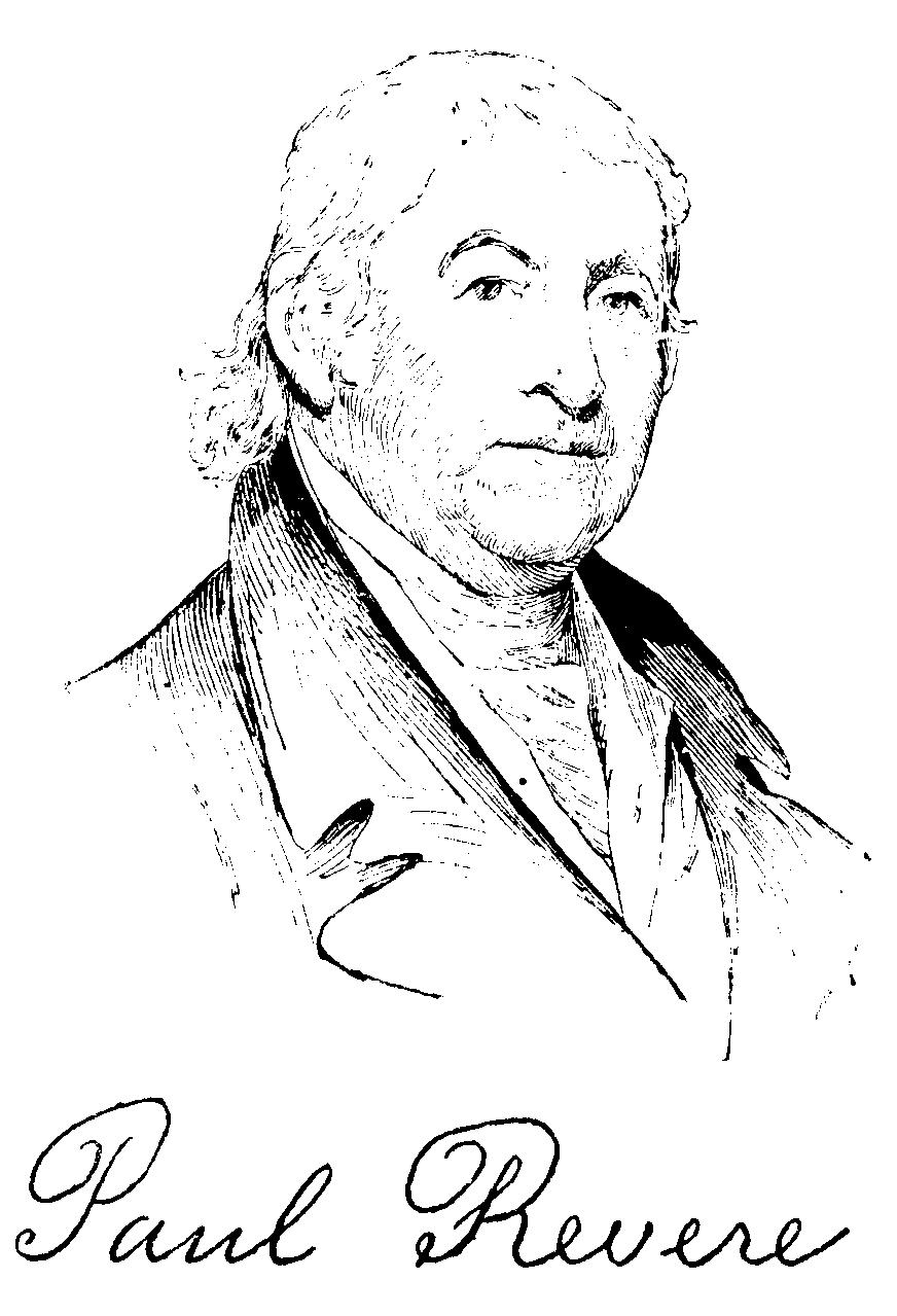 Paul revere coloring pages