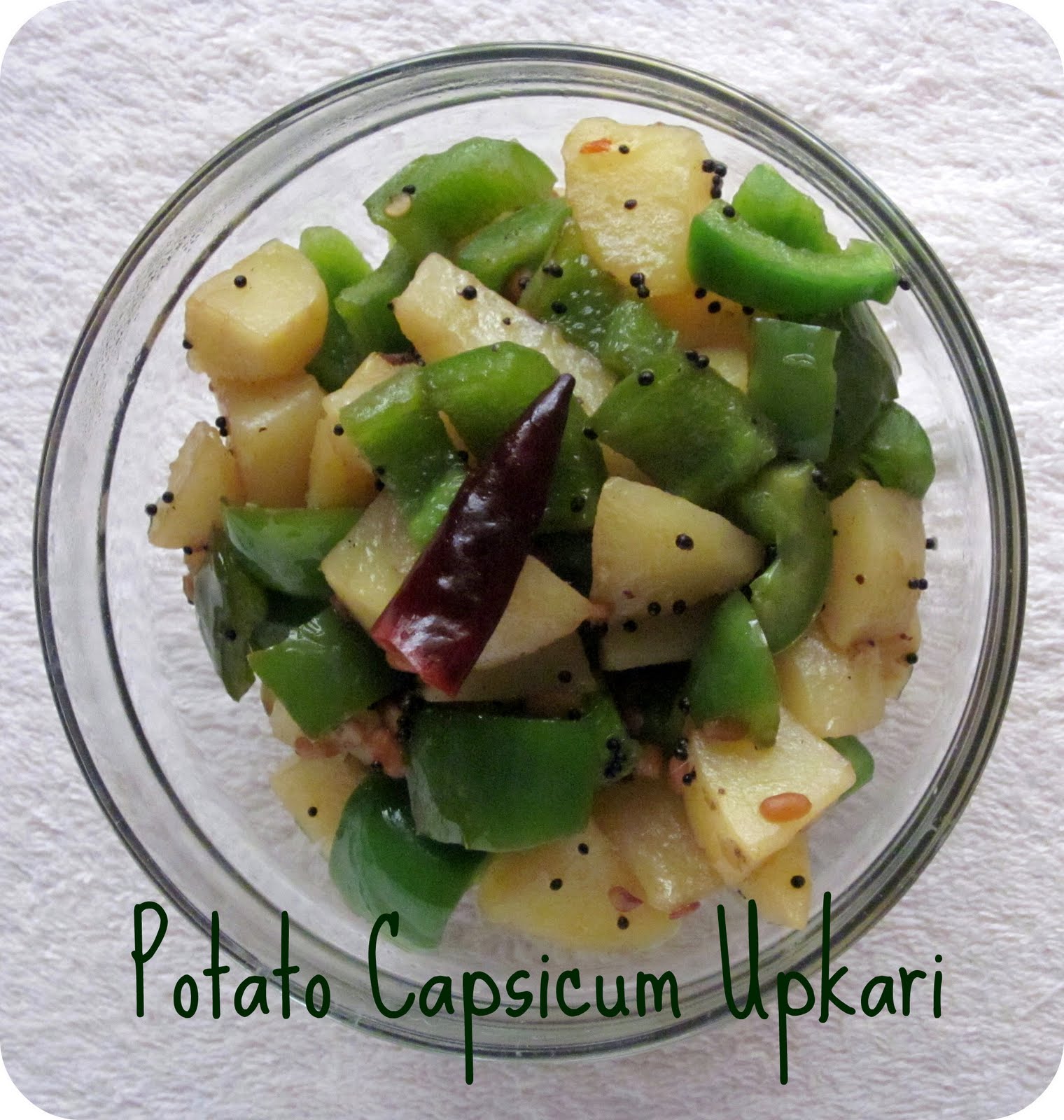 Easycooking: Potato Capsicum Upkari / Stir Fry