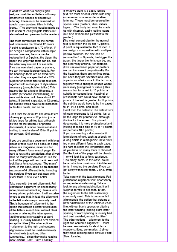 DESIGN PRACTICE: Type- paragraphs