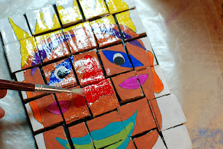 that artist woman: Cardboard Mosaics