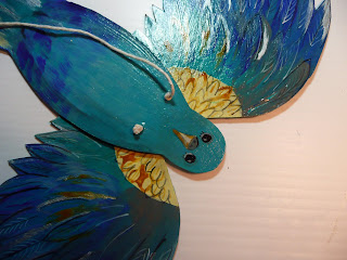that artist woman: Articulated Bird Puppet