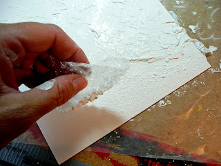 that artist woman: Tissue Paper Textured Paintings