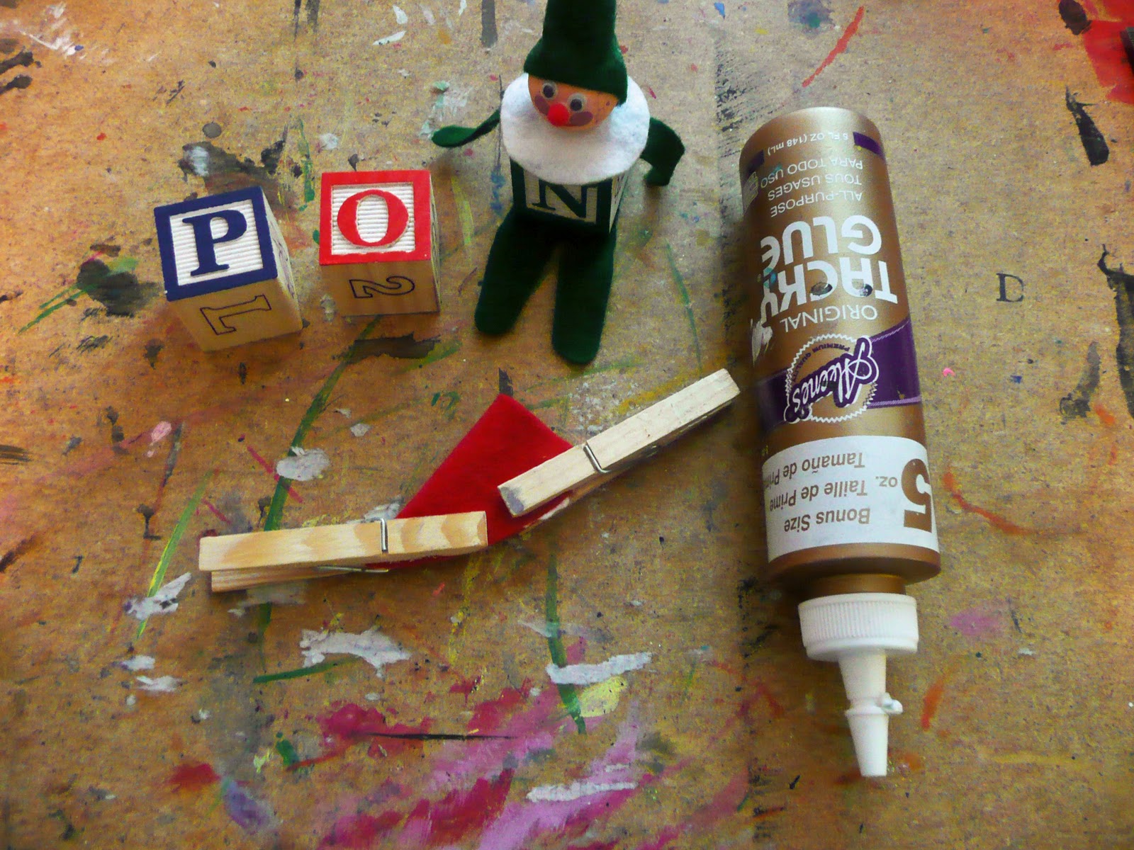 that artist woman: How To Make an Alphabet Block Elf Christmas Ornament