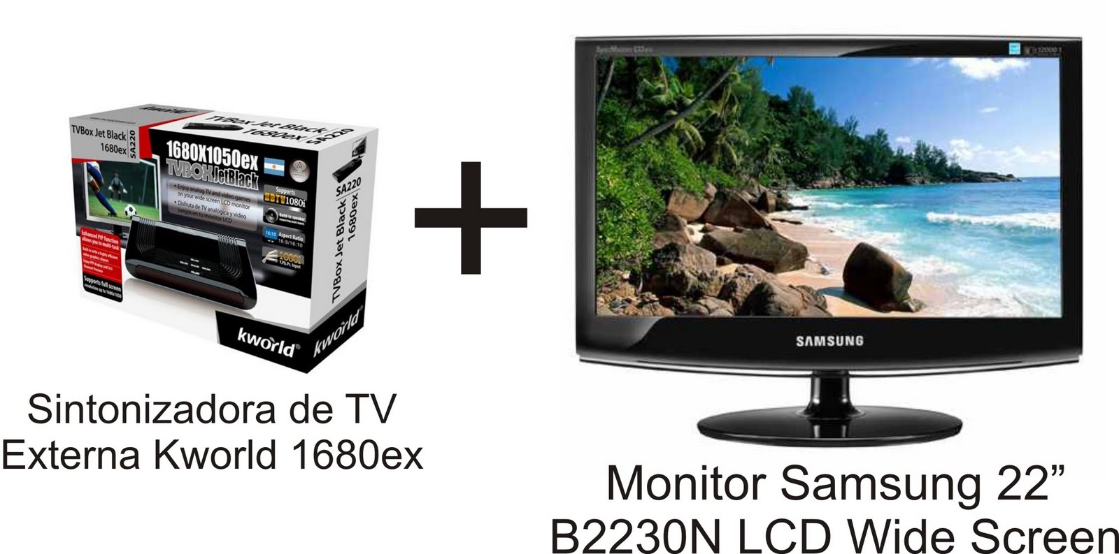 CompuShop: Combo Sintonizadora de TV + Monitor LCD