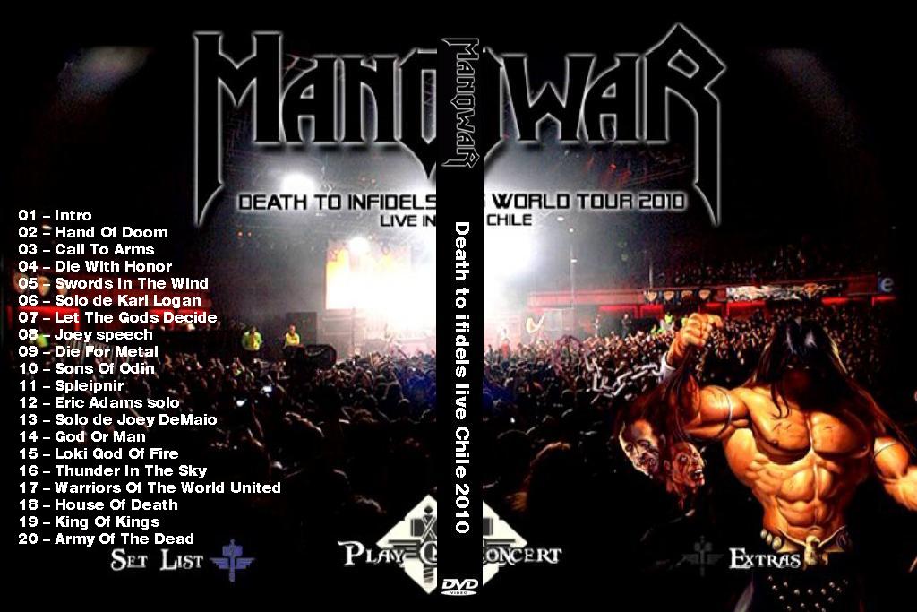 DVD cover bootleg: Manowar - Santiago de Chile, 2010