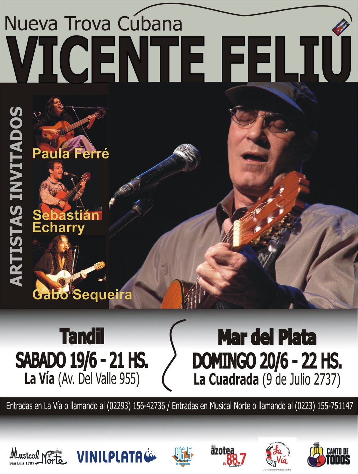 Cultural Tandil: sábado 19 - 21hs - Vicente Feliú, fundador de la Nueva ...