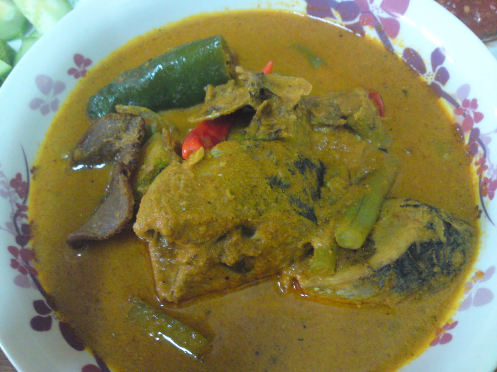 DARI DAPUR ORANG KAMPUNG: GULAI NASI BERLAUK, TUMIS SAYUR MERANTI, ULAM ...