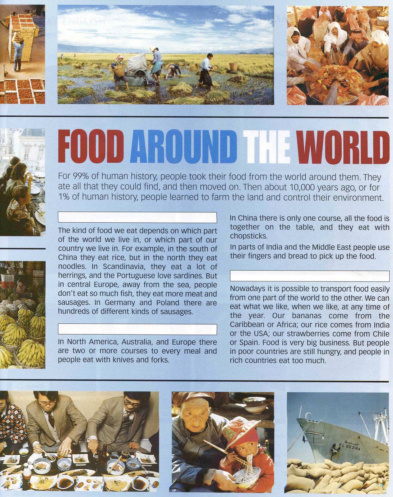 NB1 English EOI Cartagena: Reading: Food around the world