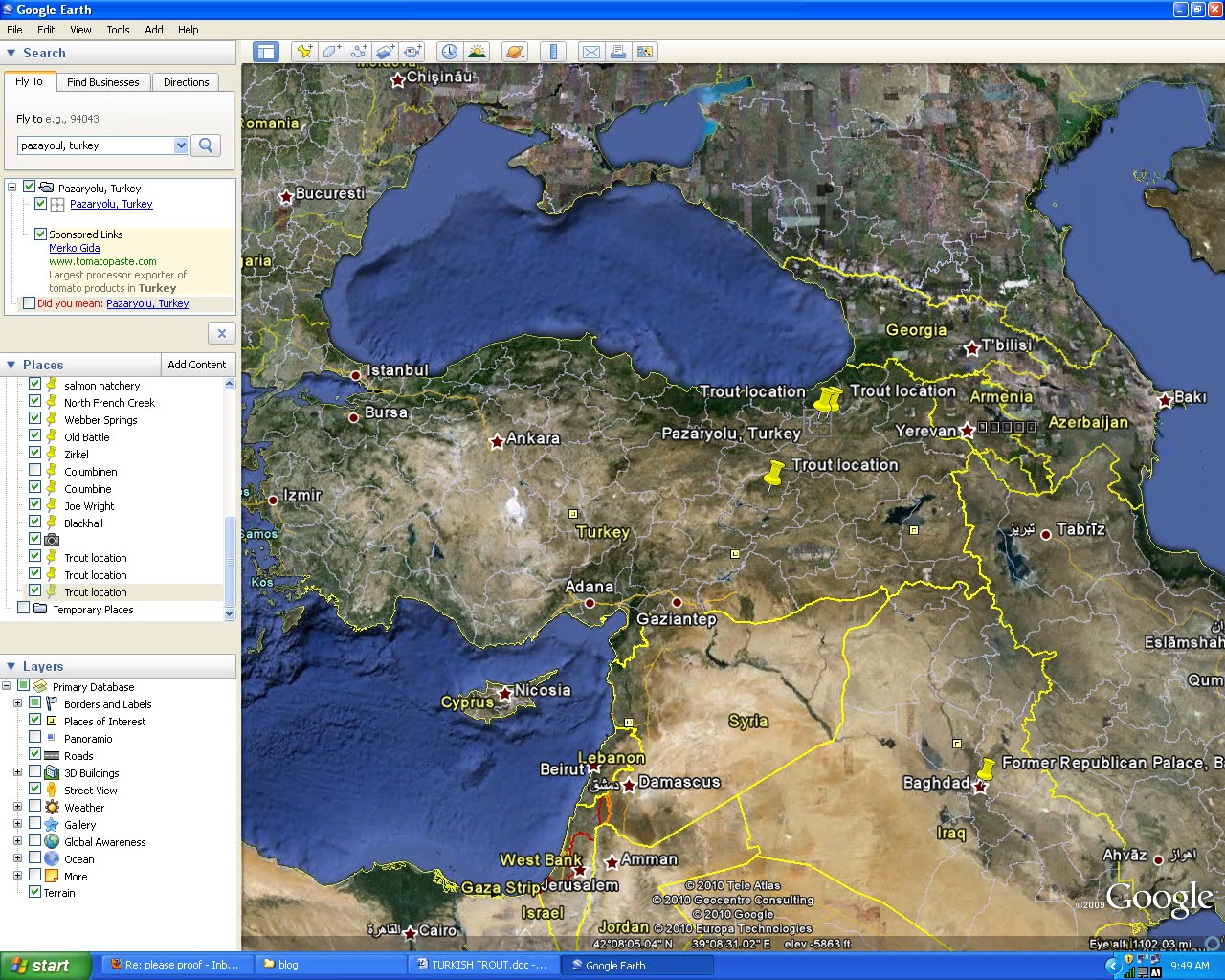 Norm Crisp on Fly Fishing and his Travel Adventures: TURKISH TROUT