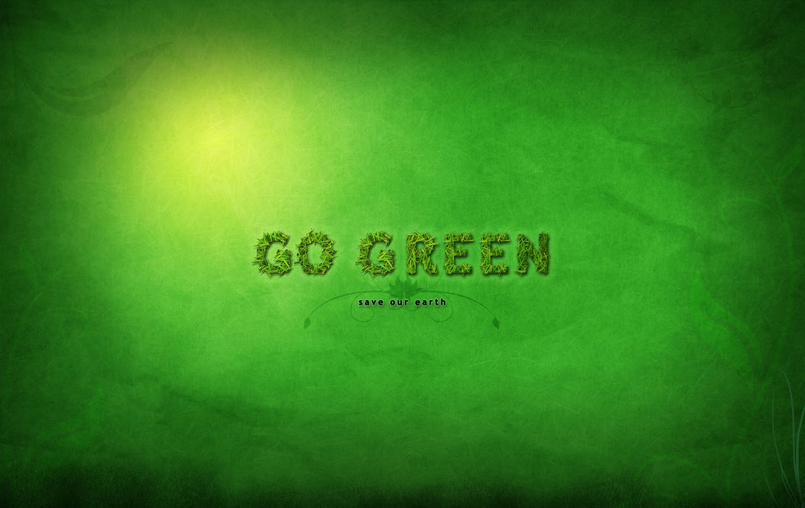 nature wallpaper: Go Green Wallpaper
