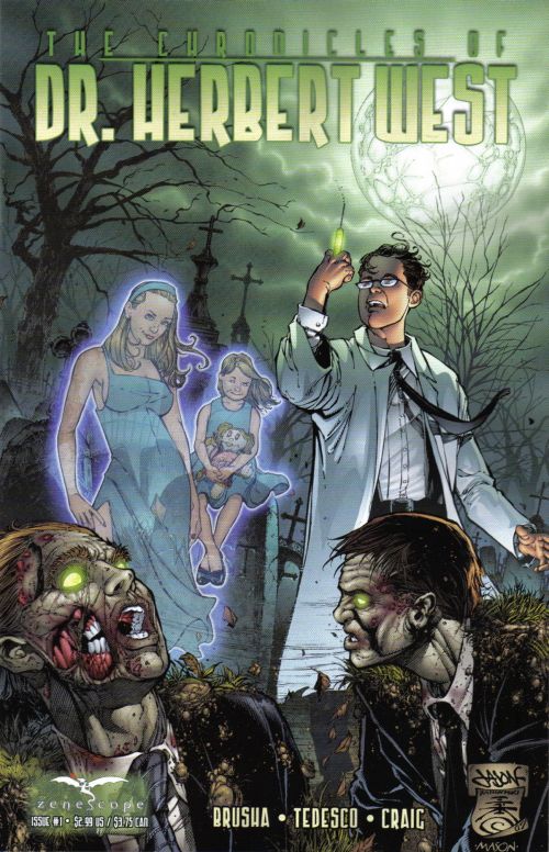 POP CULTURE SHOP: RE-ANIMATOR HERBERT WEST #1 COMIC BOOKS! HP LOVECRAFT!!