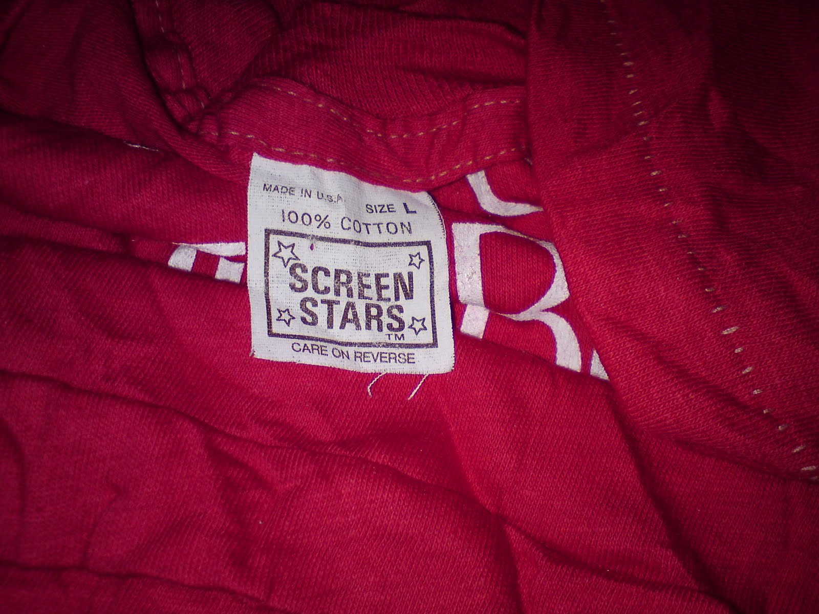 BEGINNER DIVER: vintage 70's white screen stars tag t-shirt.(SOLD).