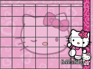 Creative Mind: Hello Kitty Calendar Template