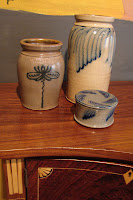 antick cabinet: Crocker & Springer Pottery