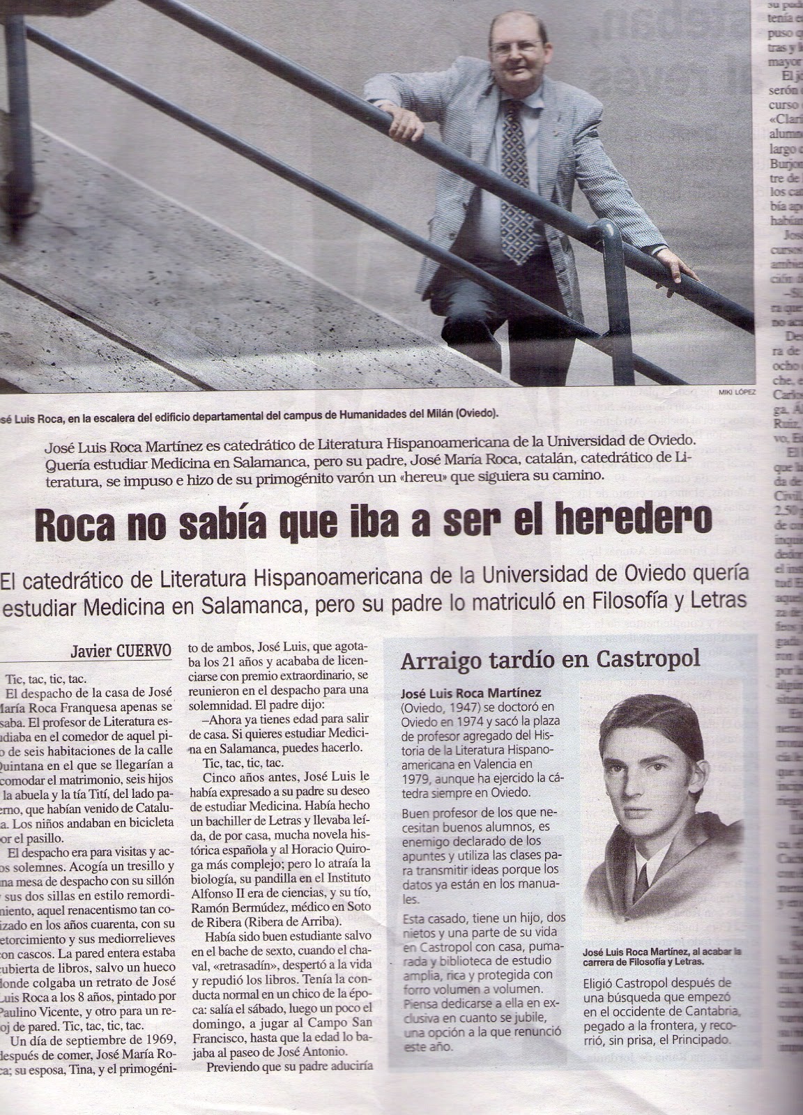 Anaqueles polvorientos: José Luis Roca: un maestro de la vida