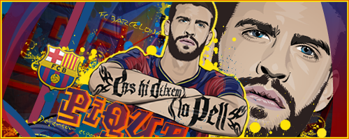 Firmas de Akyanyme.com: Gerard Pique | FC Barcelona | Footy vector Sign