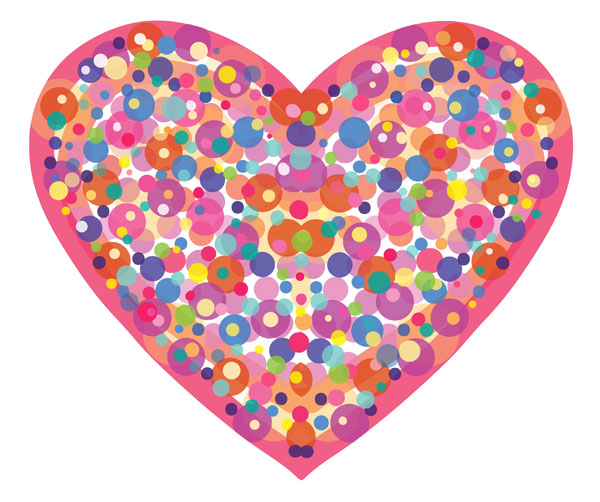 ILLUSTRATIONS: Polka dot heart